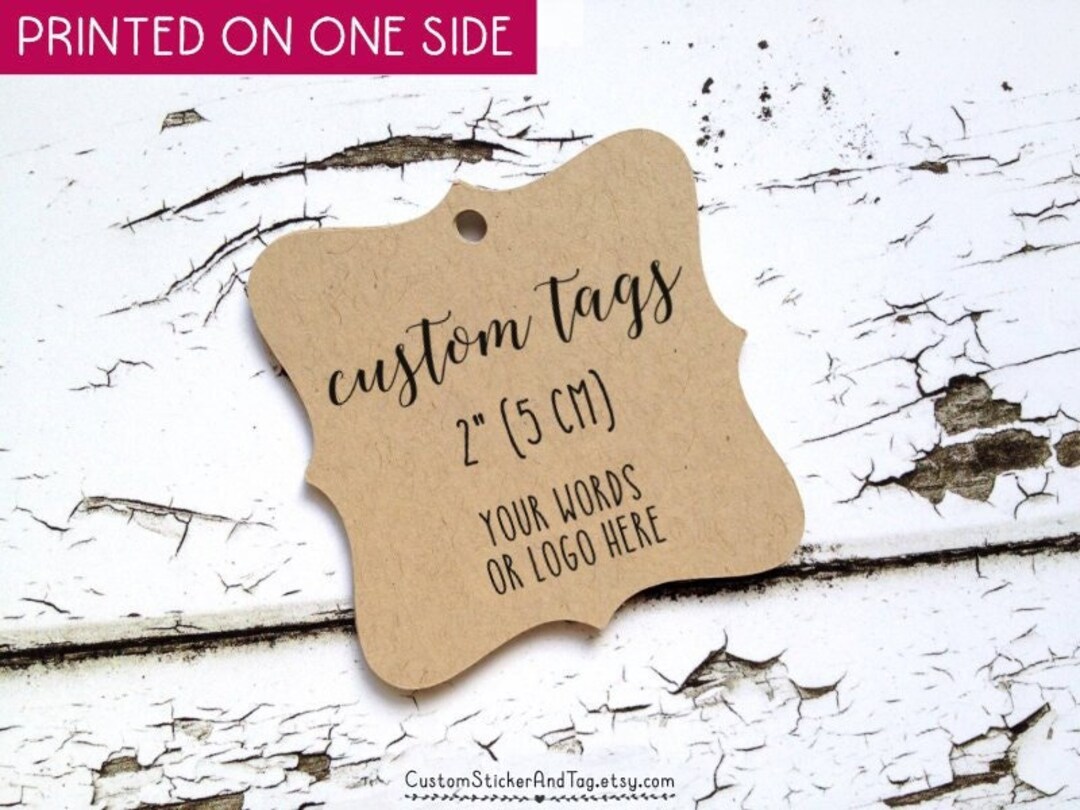 Custom Square Tags With Your Words or Logo, Wedding Favors, Gift Tags ...