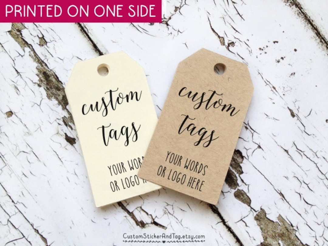Custom Tags With Your Words or Logo, Personalized Wedding Favor Tag ...