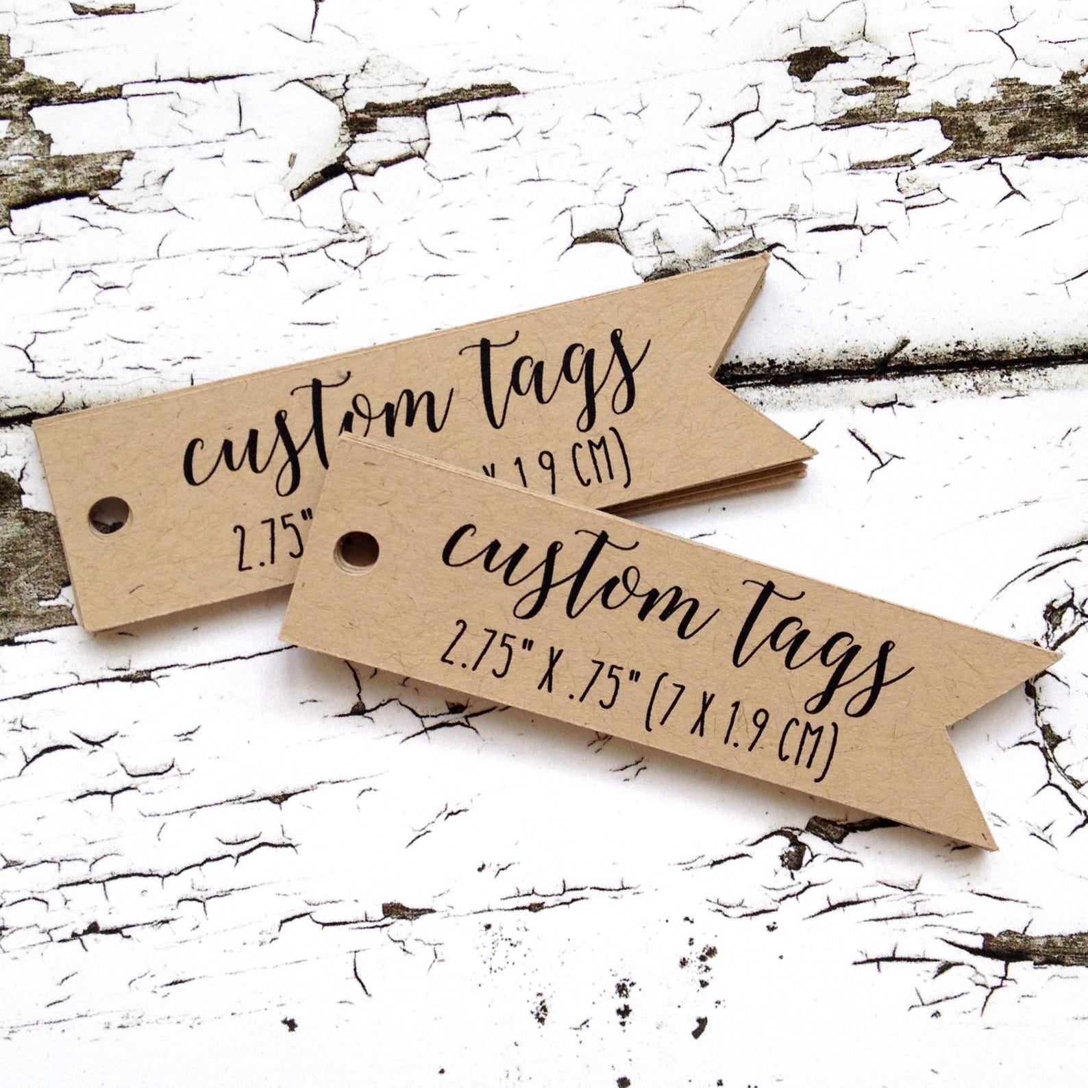 Custom Flag Tags With Your Words or Logo, 2.75" X .75" Personalized Tag ...