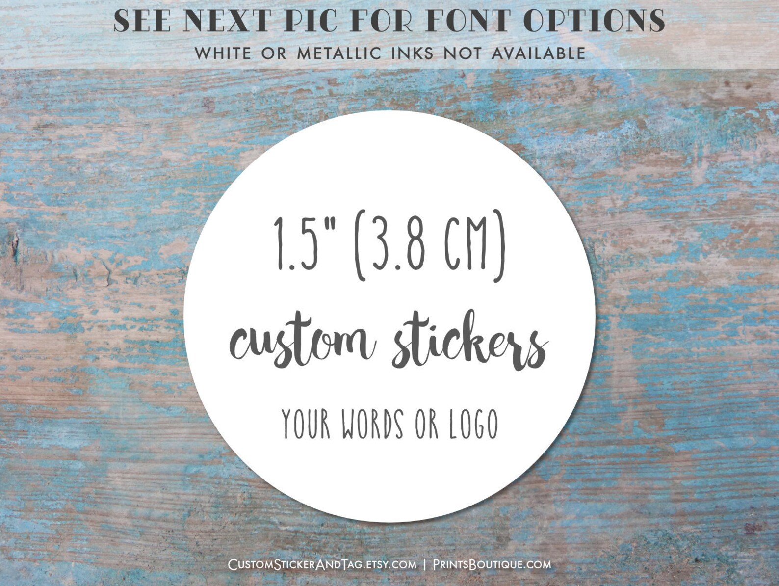 Custom Stickers Round 1.5 Inch in Size Stickers for Favors - Etsy