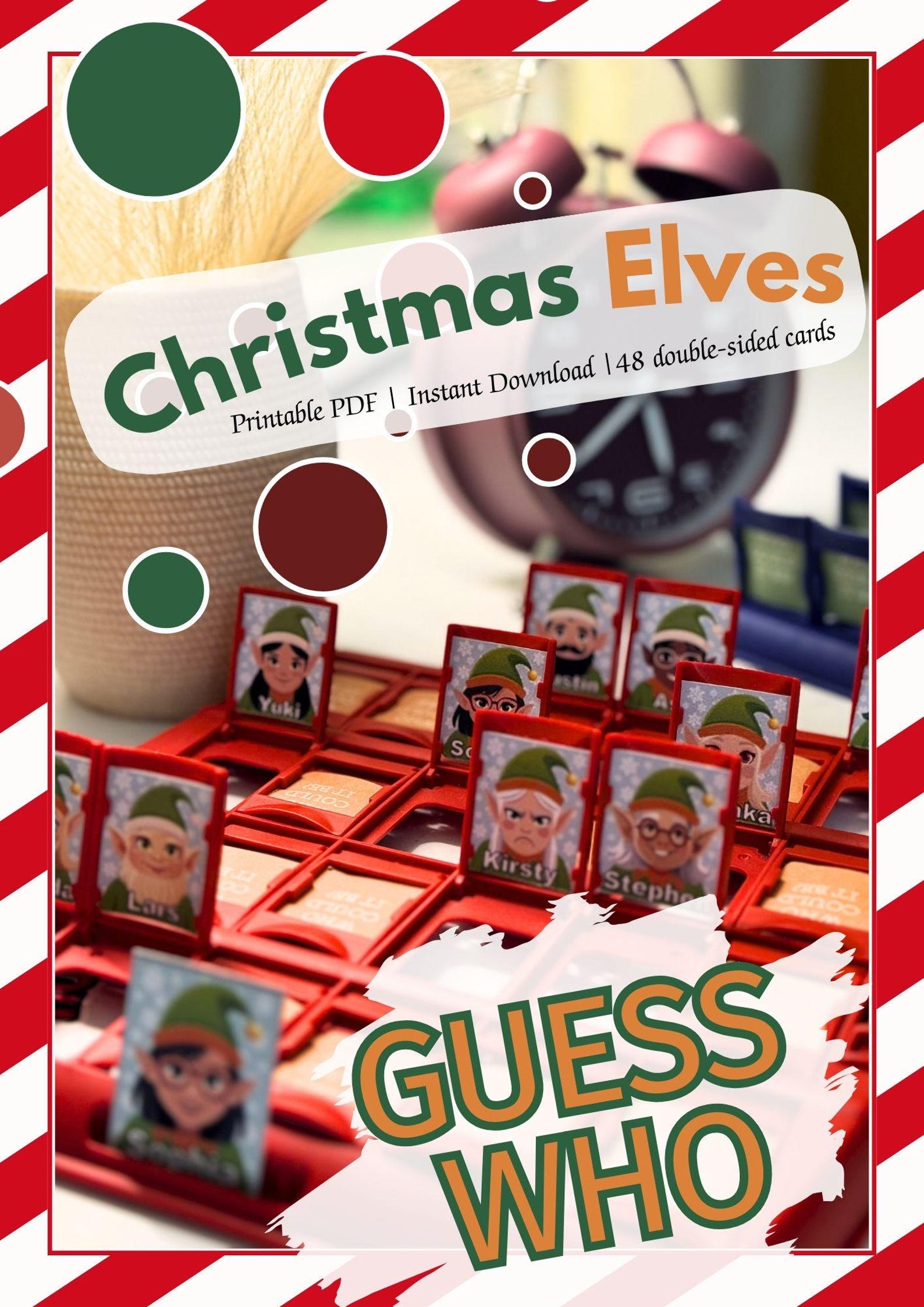 Christmas Guess Who Printable Kids Game Preschool Activity Digital ...