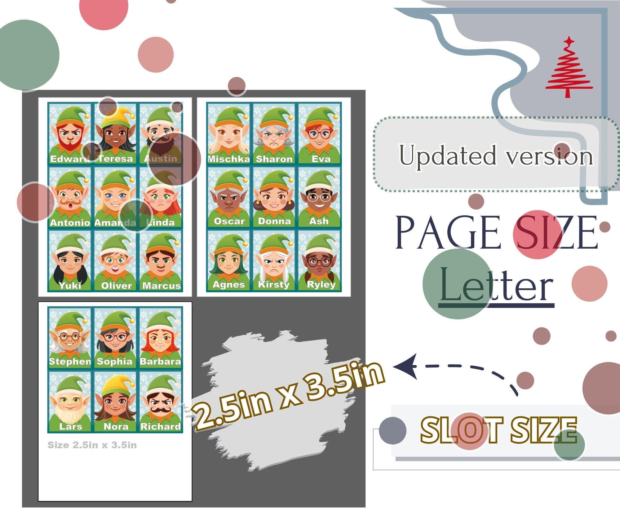 Guess Who Christmas Elf Printable Kids Game Family Activity Digital ...