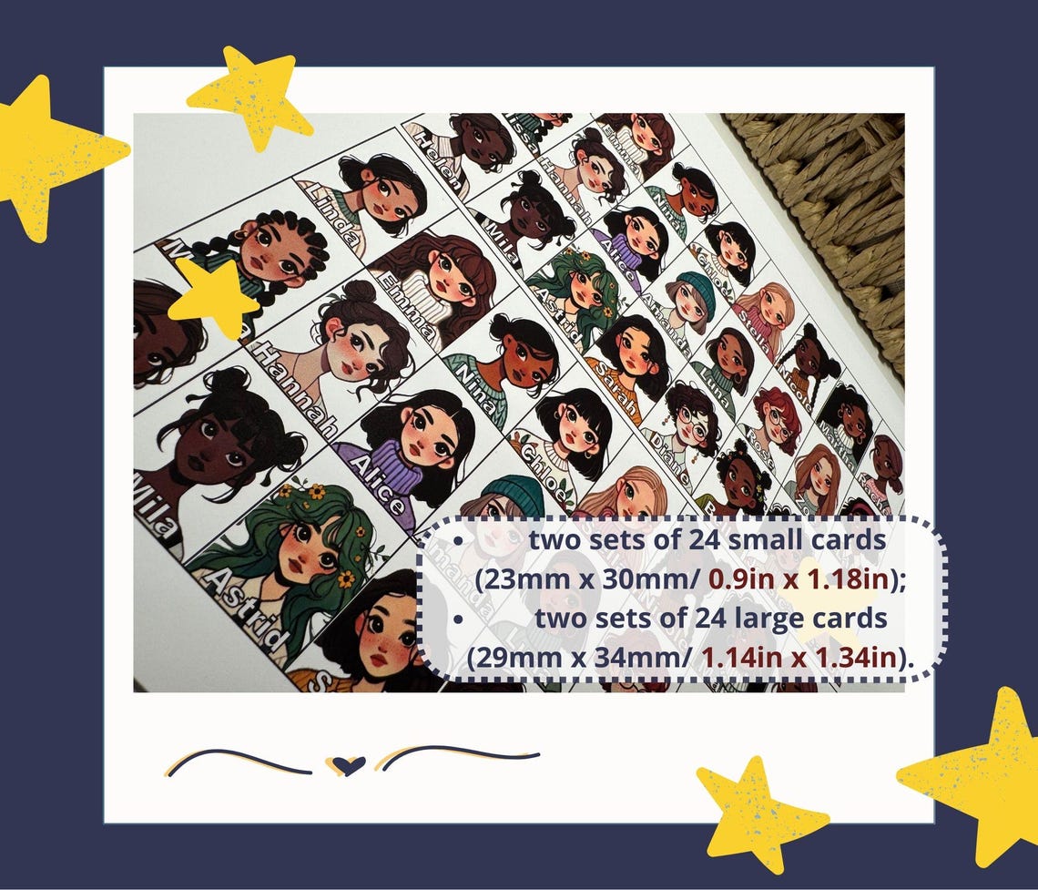 Teen Party Game Guess Who Female Character Printable DIY Fun Family ...