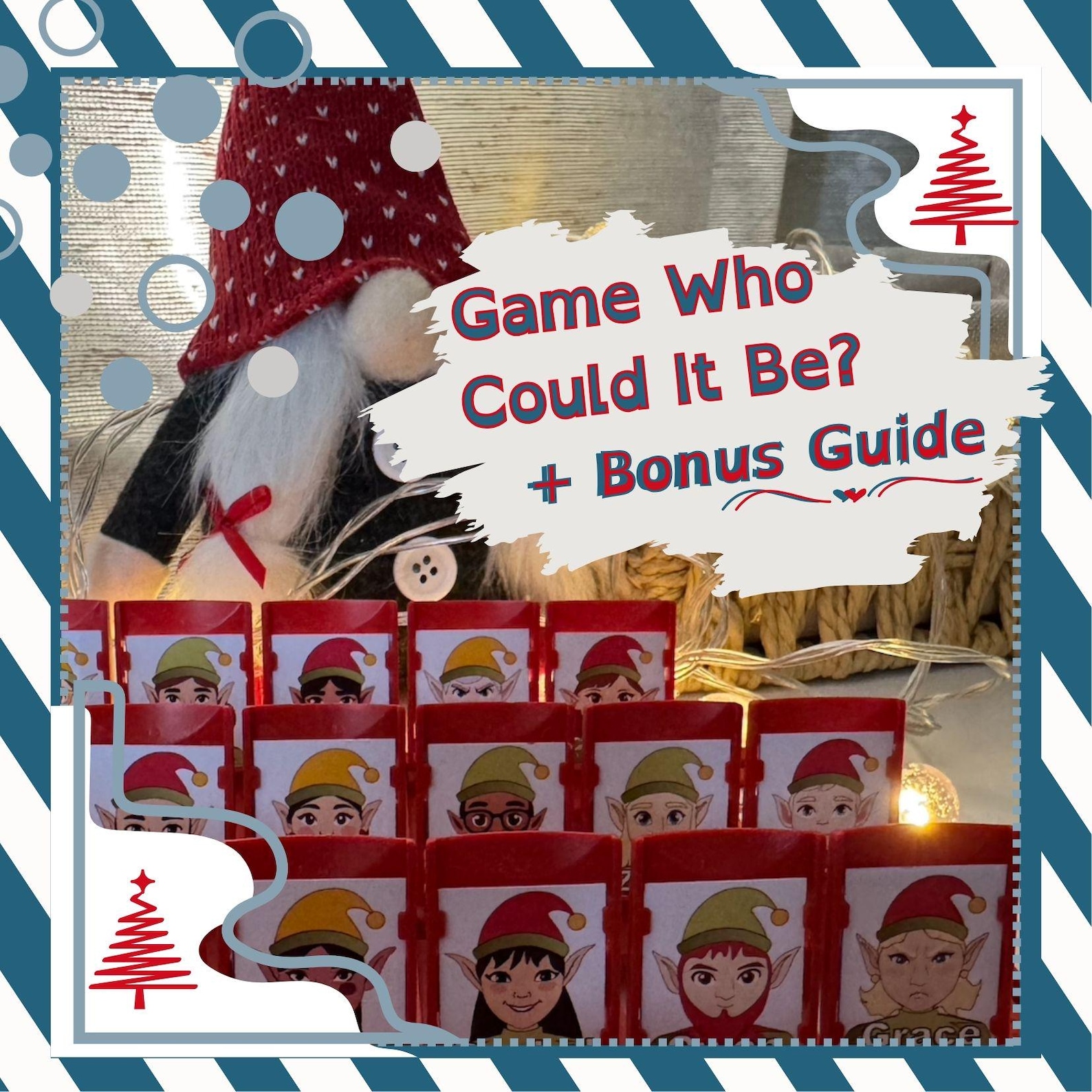 Christmas Guess Who Printable Kids Game | Holiday Game for Children ...