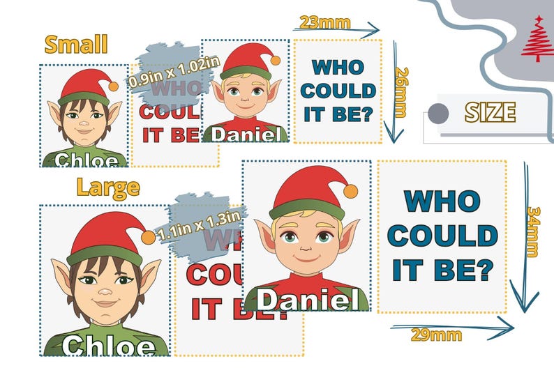 Christmas Guess Who Printable Kids Game | Holiday Game for Children ...