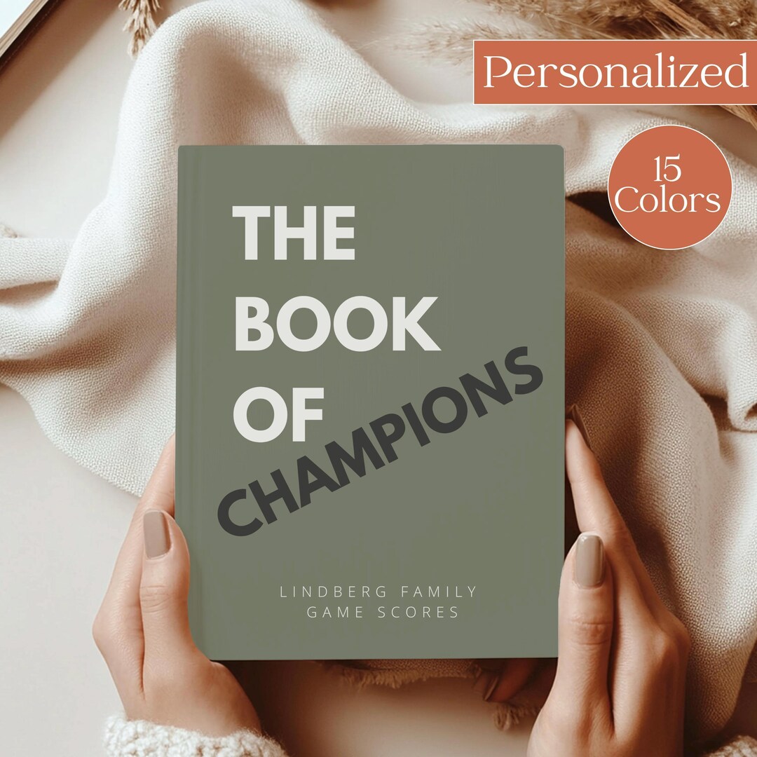 Custom Family Game Night Score Book, Game Lover Gift Score Keeping ...