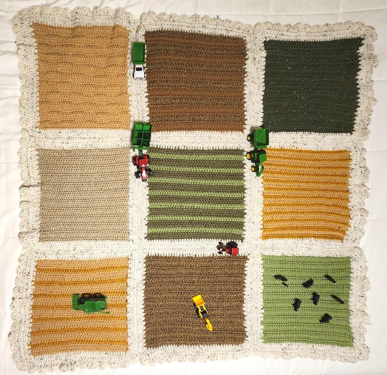 Farm Fields Afghan Written Instructions - Etsy