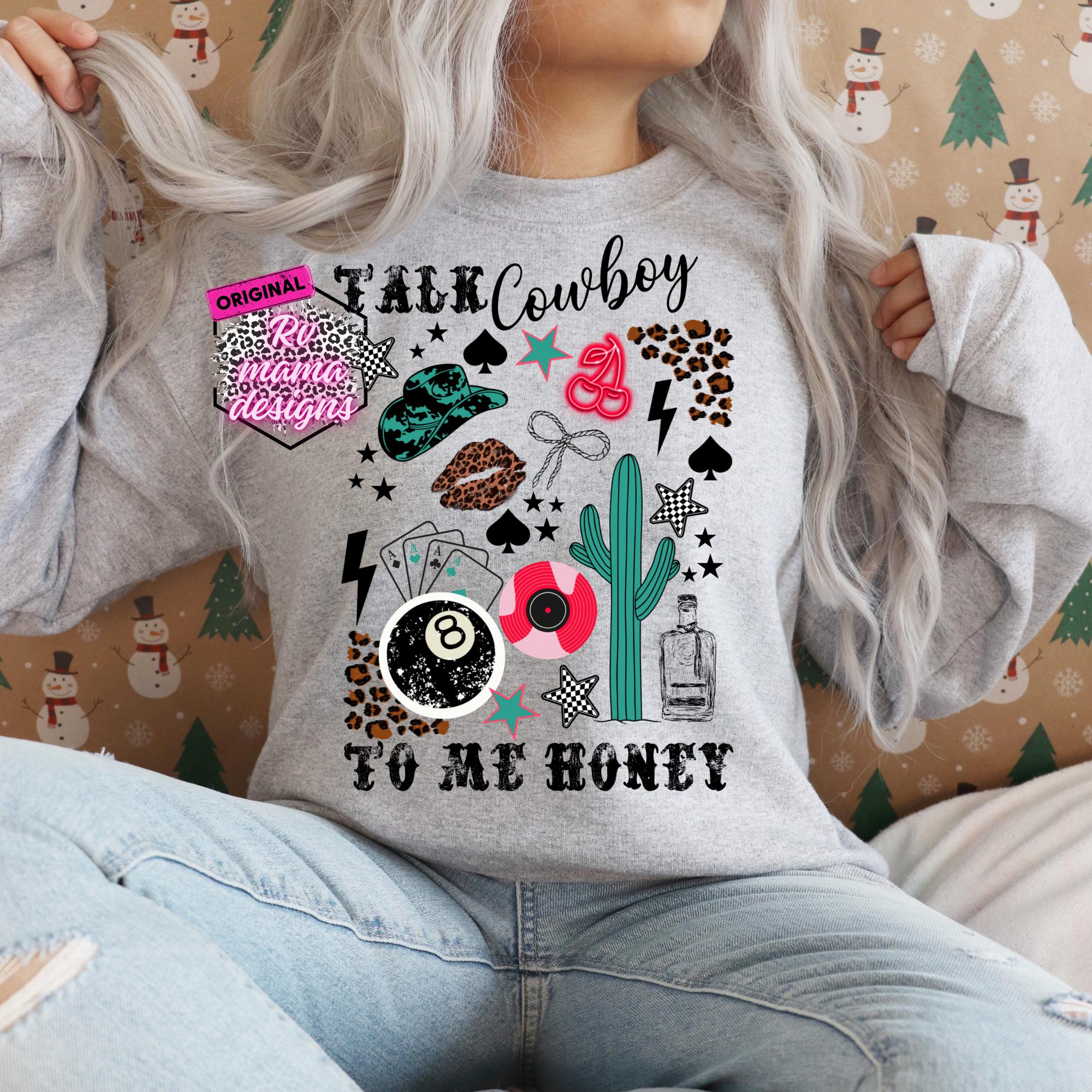 Talk Cowboy to Me to Me Honey PNG FILE - Etsy