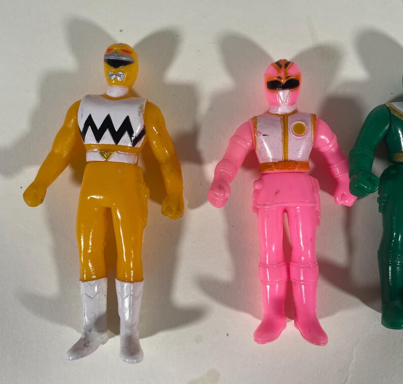 Lot of 5 Mighty Morphin Power Rangers Yellow Green Red Various 1990's ...