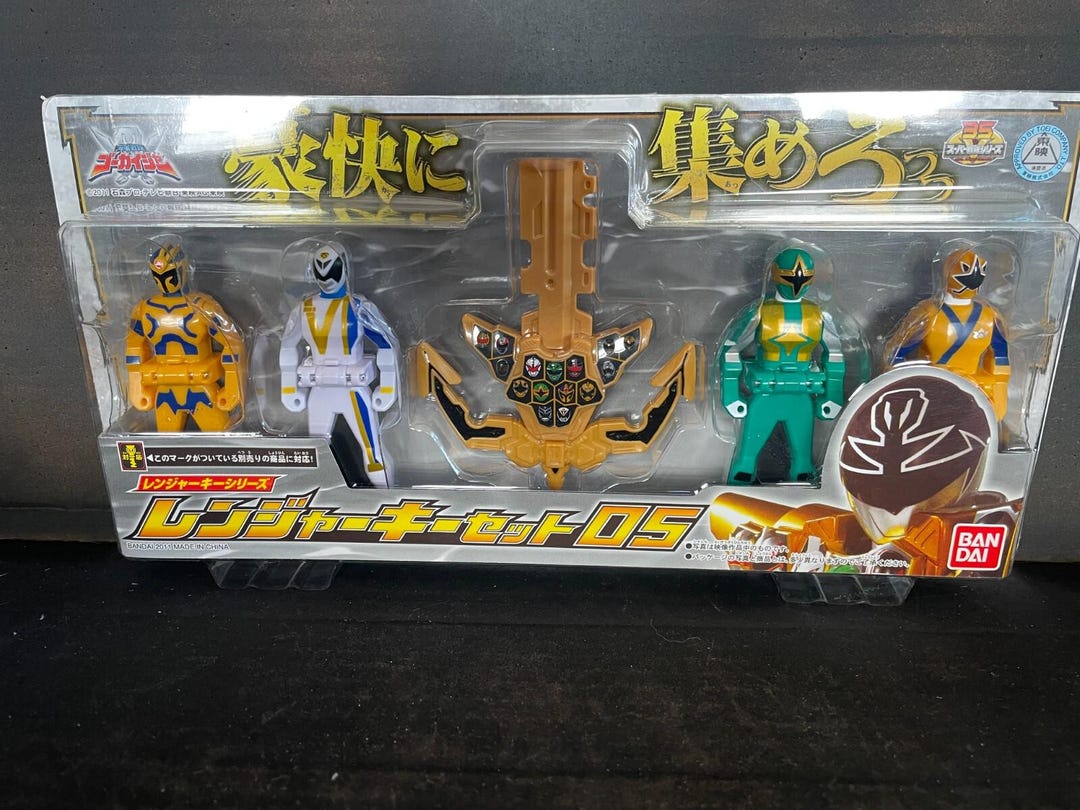 BANDAI Power Ranger Set 05 Gold 5 Piece Super Megaforce New in Box - Etsy