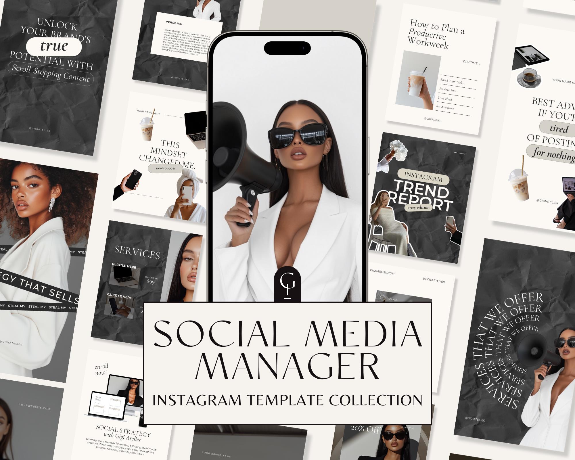Social Media Manager Instagram Template | Social Media Management ...