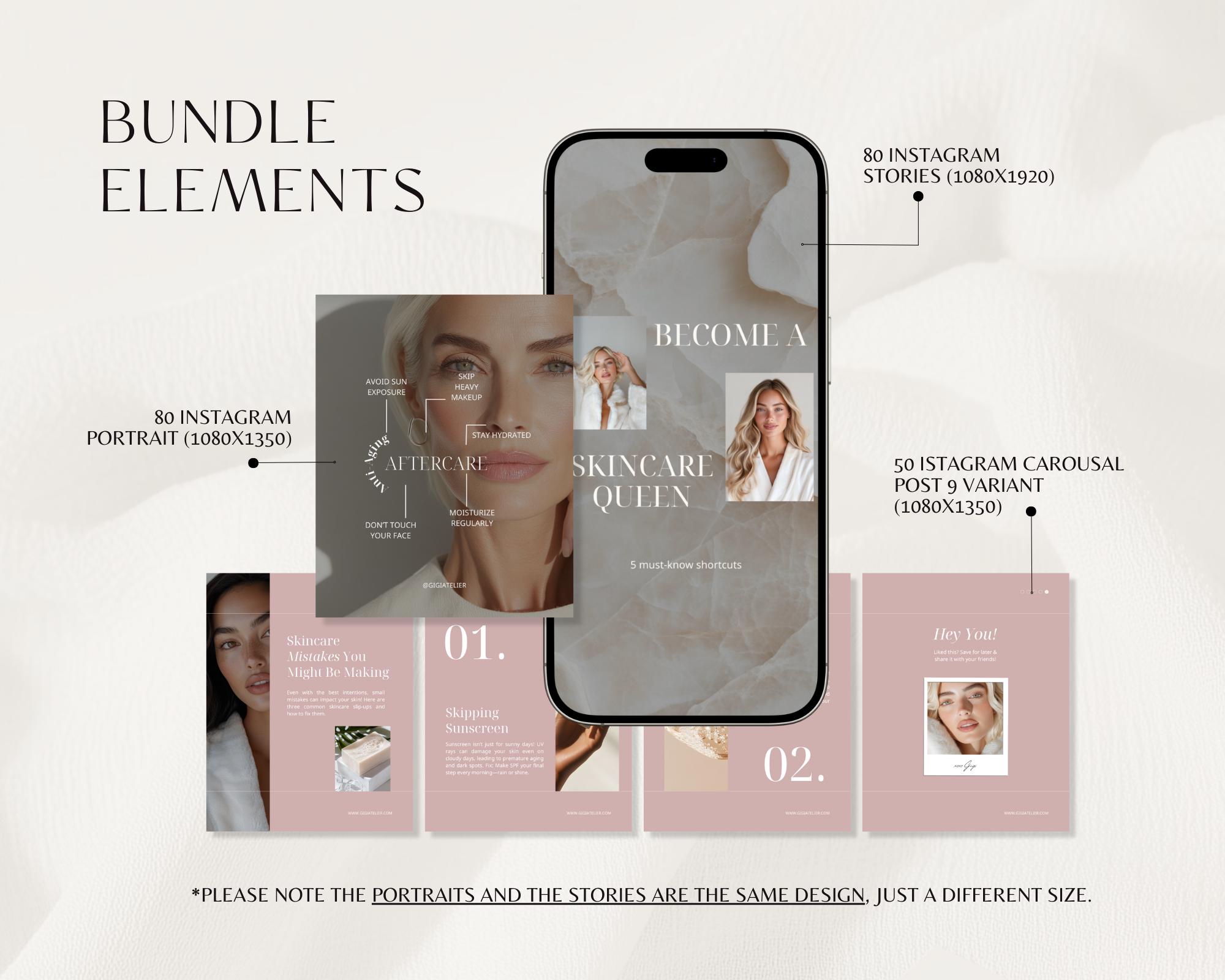 Luxury Skincare Instagram Templates | Esthetician Skincare Instagram ...