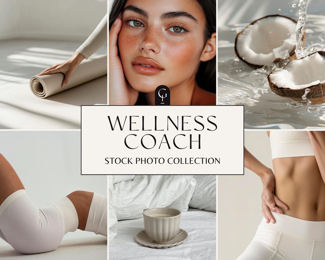 120 Wellness Coaching AI Photos Bundle | Aesthetics Stocks Photos for ...