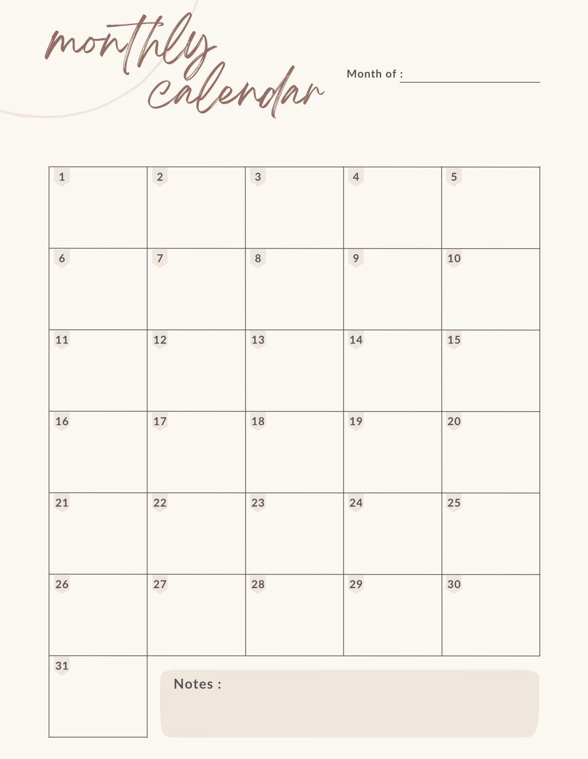 Monthly Planner - Etsy