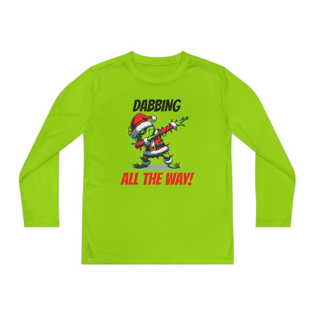 Youth Grinch Dabbing All the Way Long Sleeve - Etsy