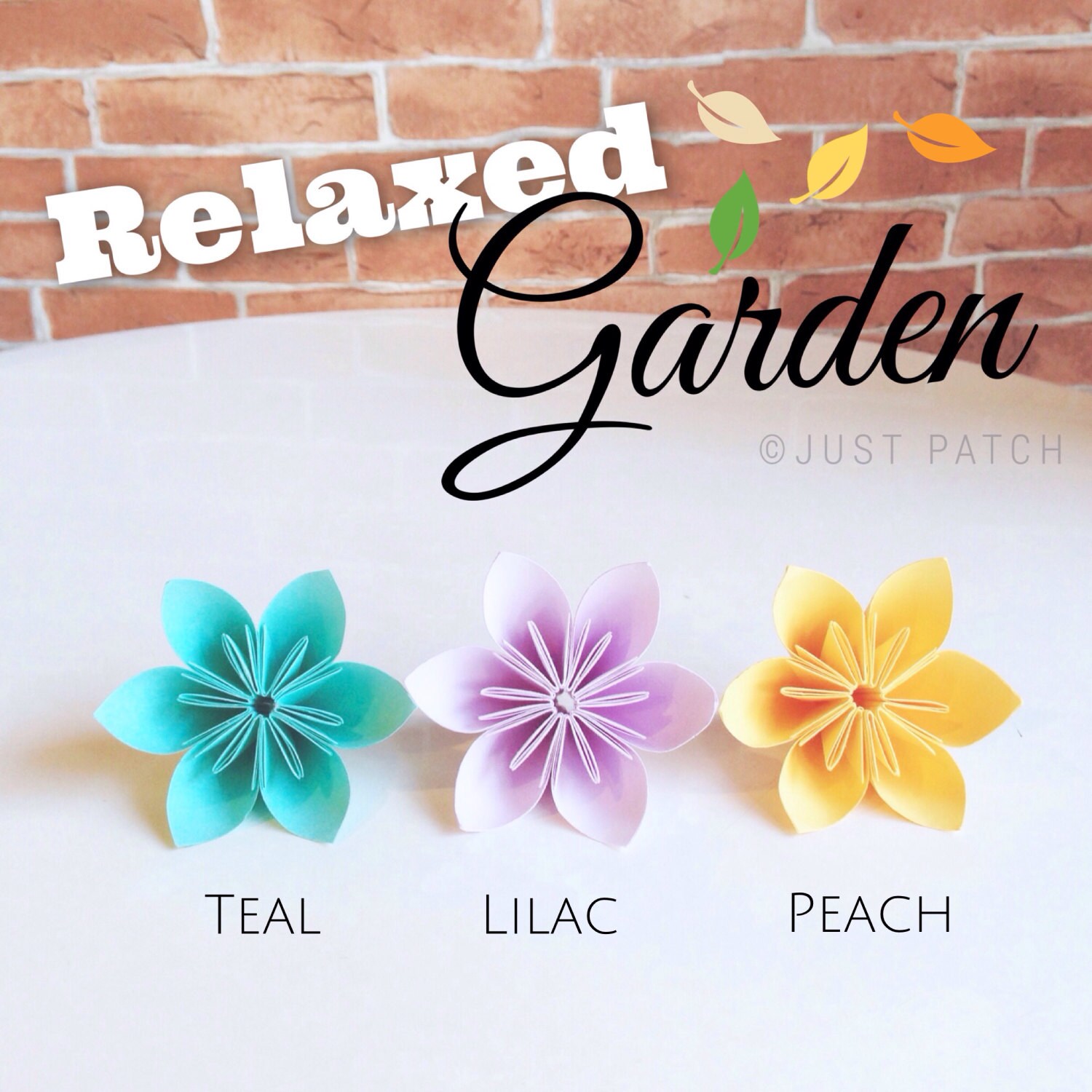 Teal + Peach + Lilac | 100 Origami Flowers + Free Shipping - Etsy