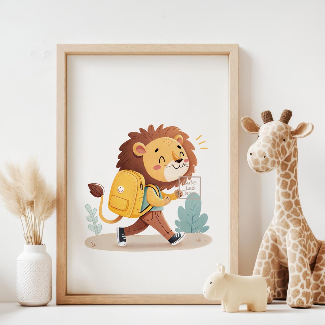 Back to School Lion Clipart, Cute Backpack Illustration (PNG) - Etsy