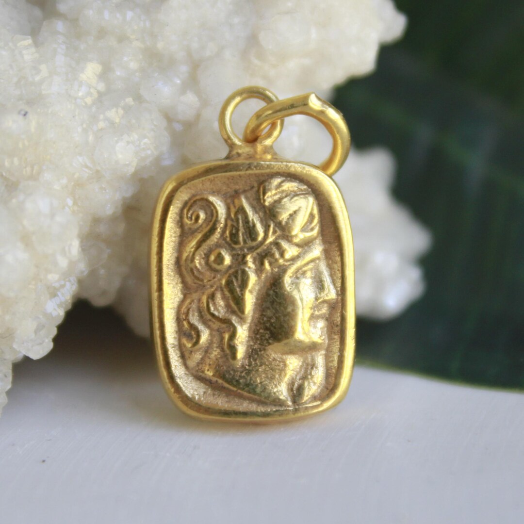Handmade Aphrodite Ancient Roman Bronze Coin Pendant: Sterling Silver ...