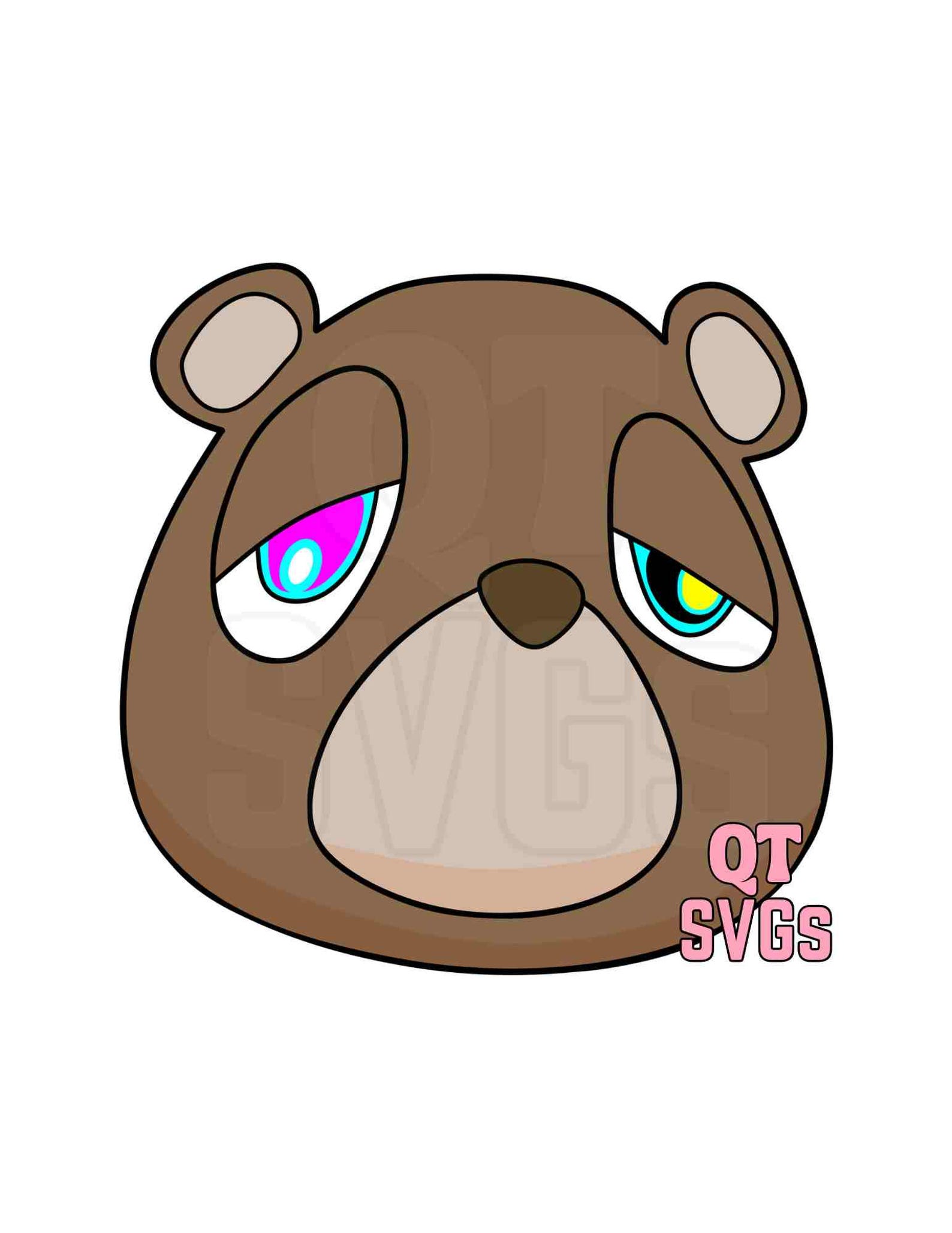 Kanye West Graduation Bear Head SVG/PNG - Etsy