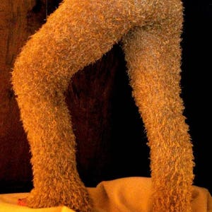 Gold-brown Fuzzy Costume Pants: Stretchy Animal Cosplay - Etsy