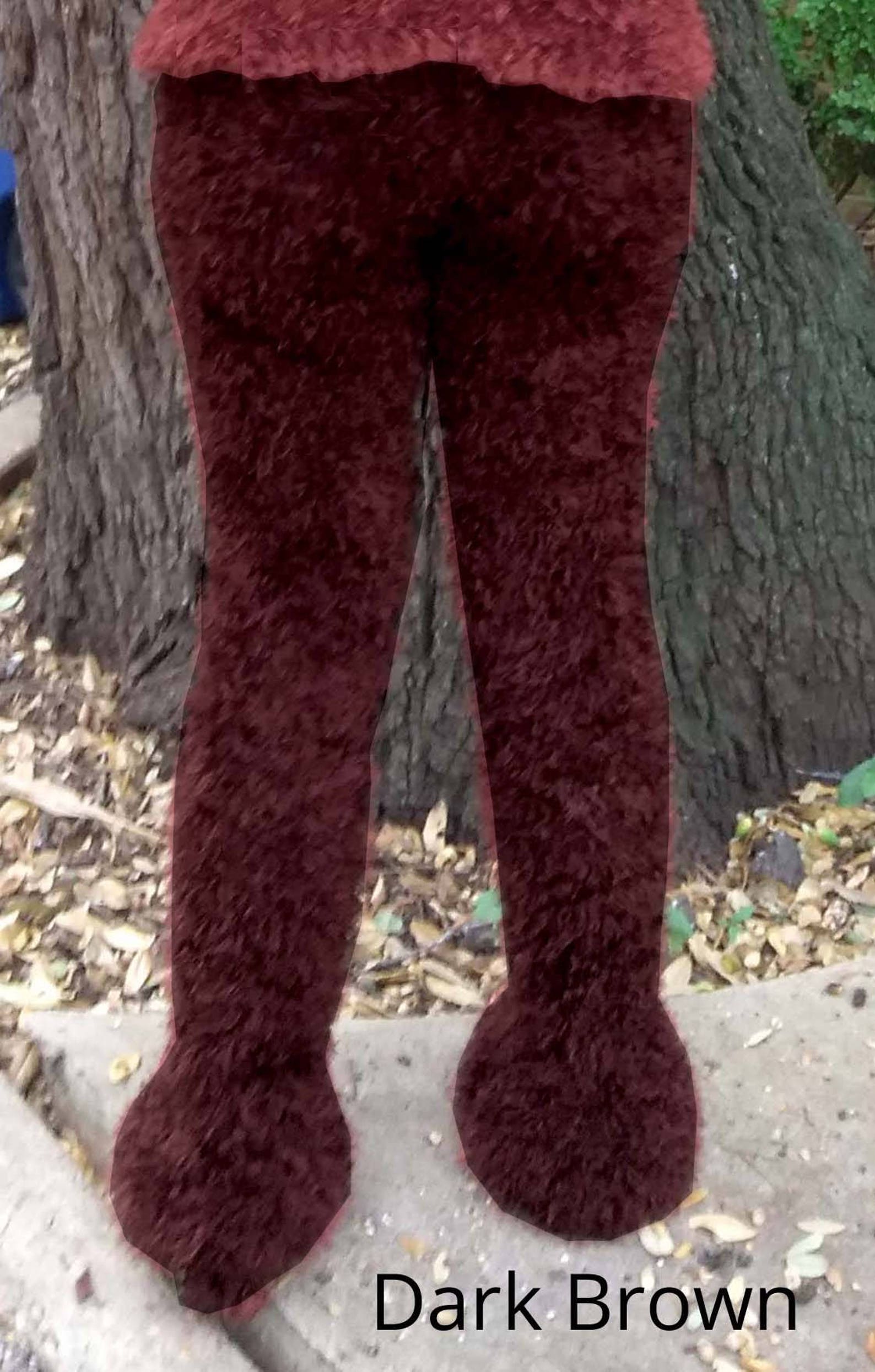 Dark Brown Magic Fuzzy Pants: Costume Leggings - Etsy UK