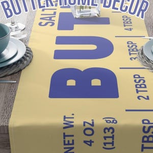 Salted Butter Label Runner Farmhouse Kitchen Decor Vintage Table ...