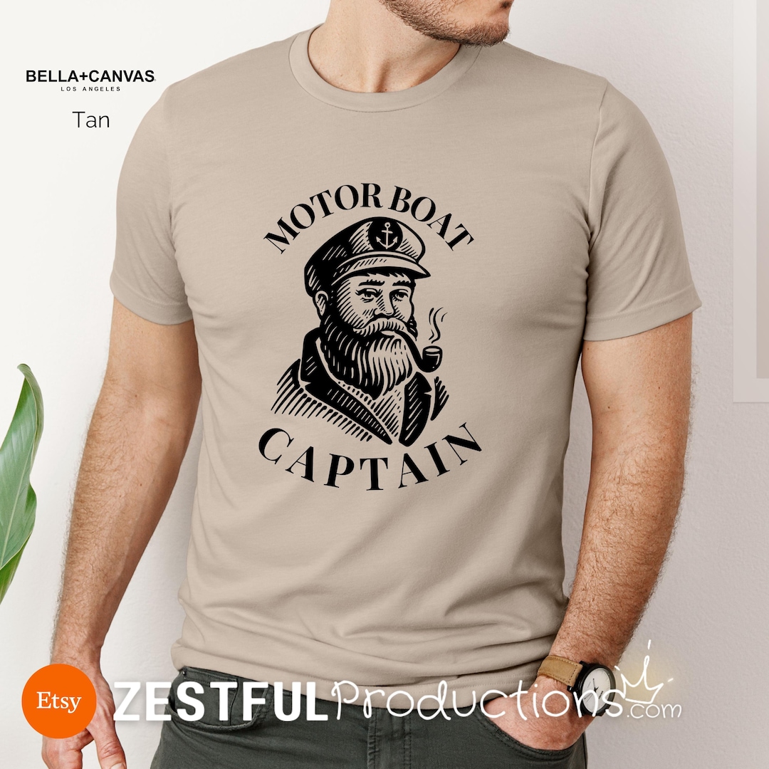 Funny Motor Boat Captain Shirt for Men Flirty Gag Gift Tee for Bachelor ...