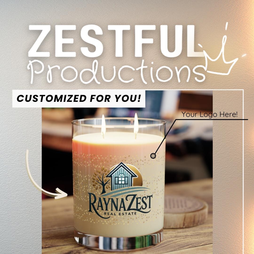 Personalized Scented Candle With Custom Logo Ideal Business Branding ...