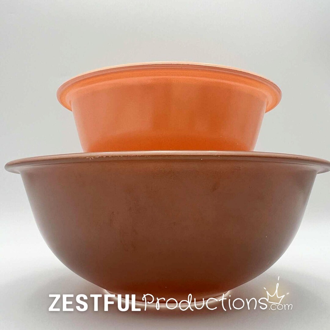 Vintage Pyrex #325 #322 Autumn Rainbow Mixing Bowl Set 1980s ...