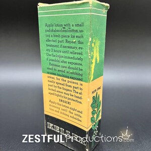 Vintage Kellers Poison Ivy Poison Oak Lotion Box 1950s Era Mid Century ...