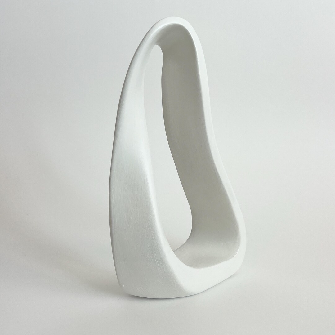 Minimalist Mobius Strip Sculpture: Handmade White Concrete Art - Etsy