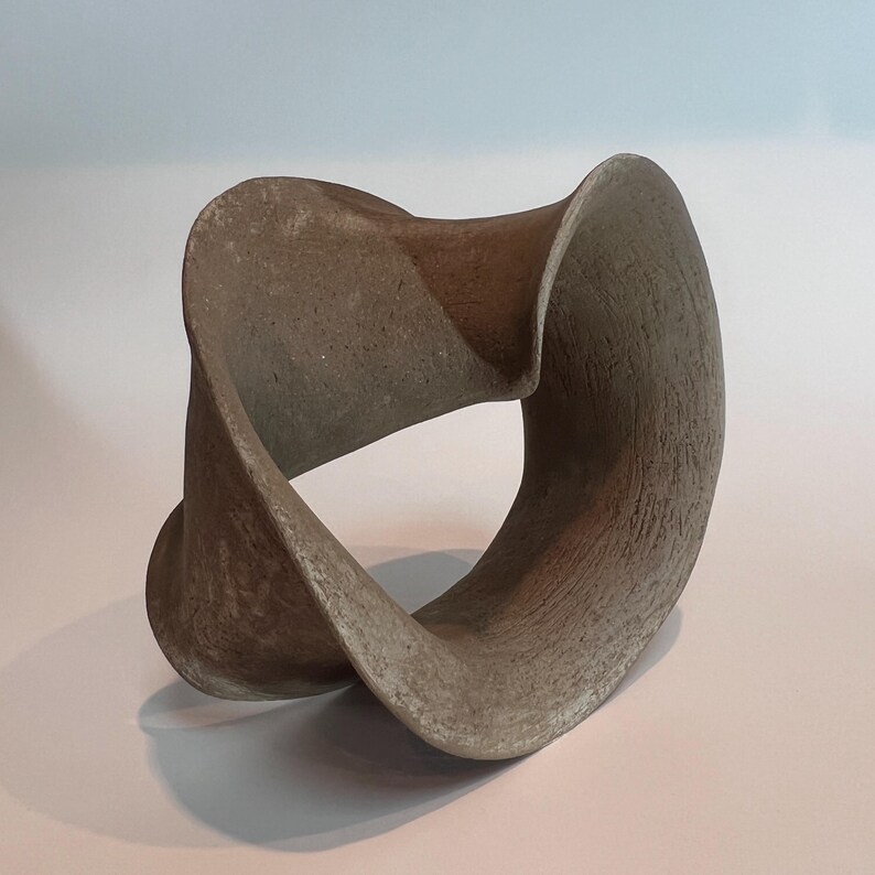 Handmade Ceramic Abstract Sculpture – Möbius Loop / Organic Form ...