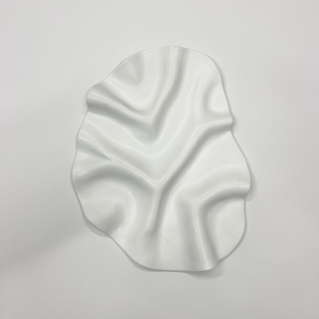 Minimalist White Ceramic Wall Art Panel – Modern Abstract Handmade ...
