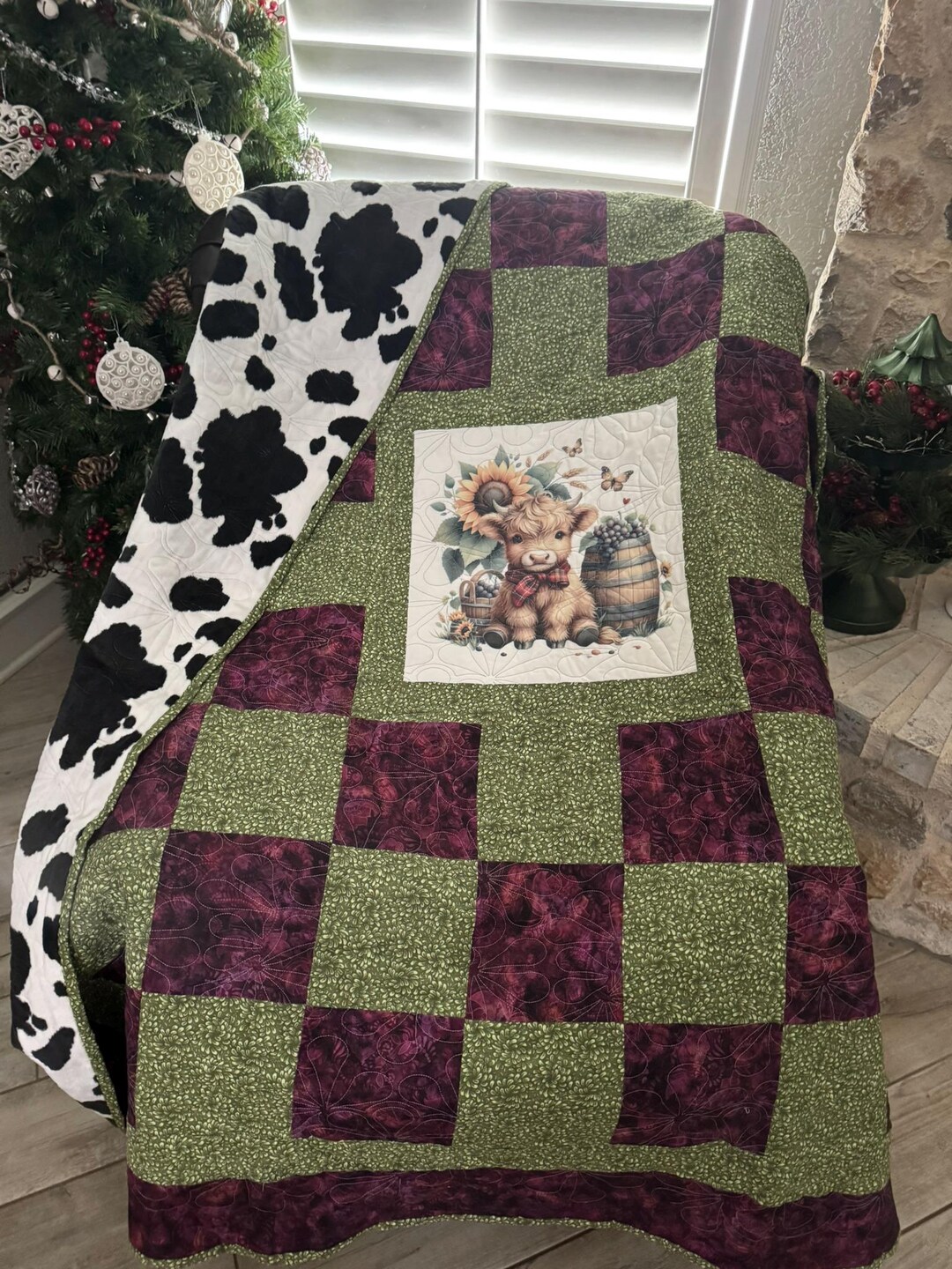 Winery Highland Cow Heirloom Quilt (60"x72") - Etsy