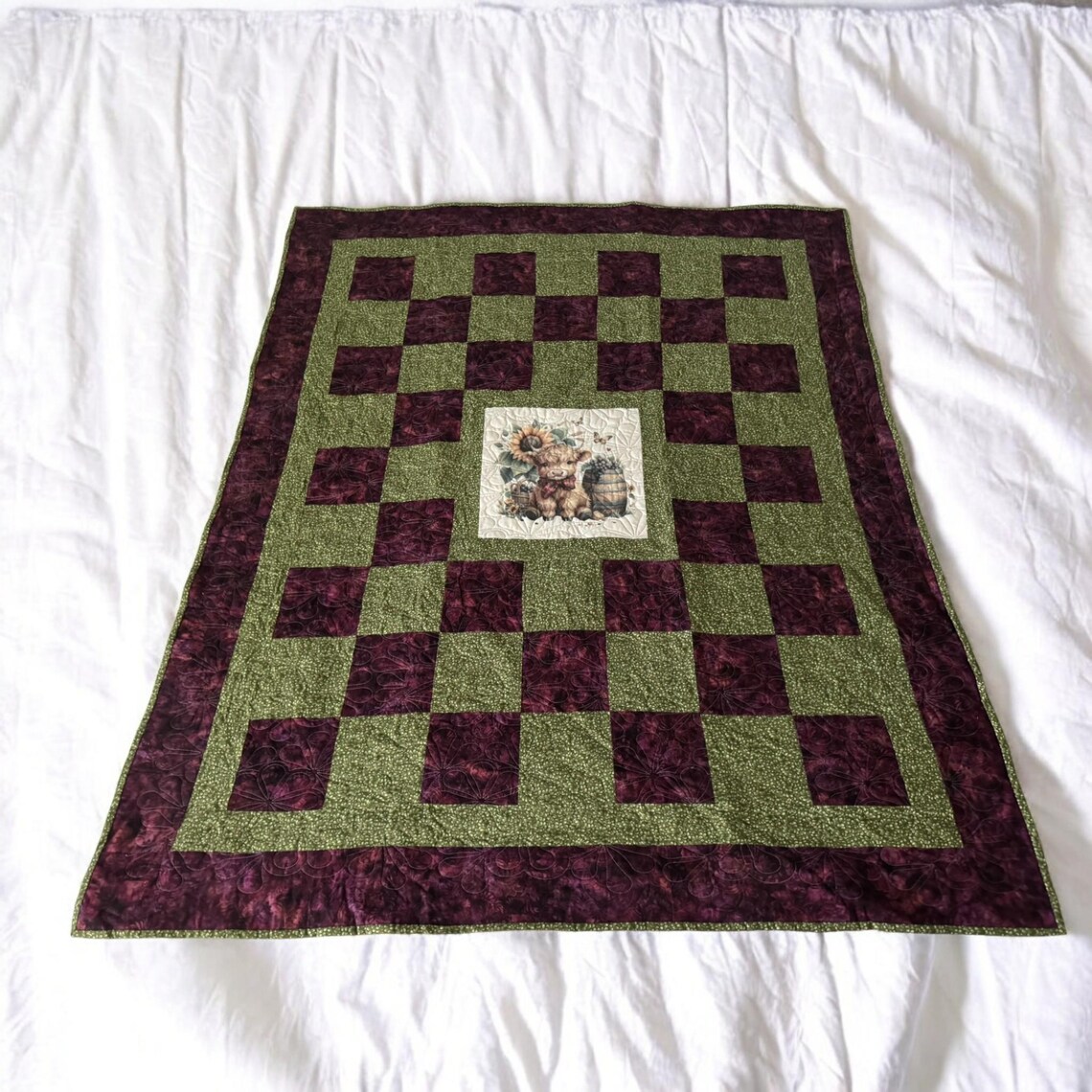 Winery Highland Cow Heirloom Quilt (60"x72") - Etsy