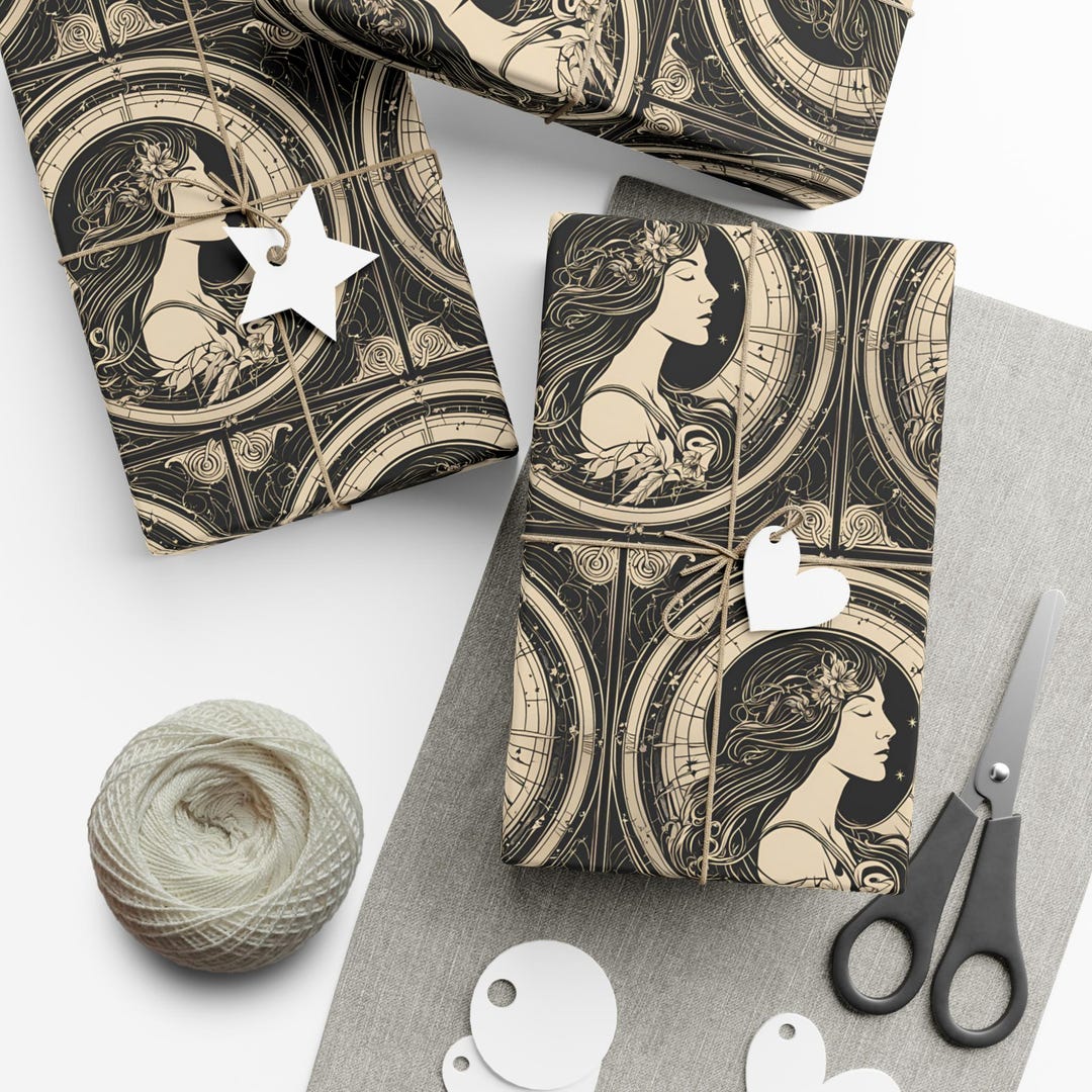 Virgo Gift Wrap, Zodiac Wrapping Paper, Astrology Birthday Wrap ...