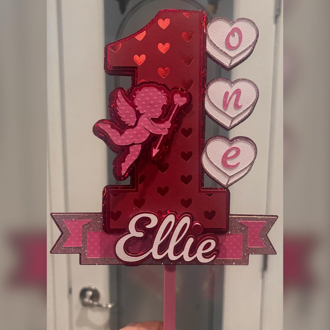 Cupid Valentine Birthday Cake Topper - Etsy