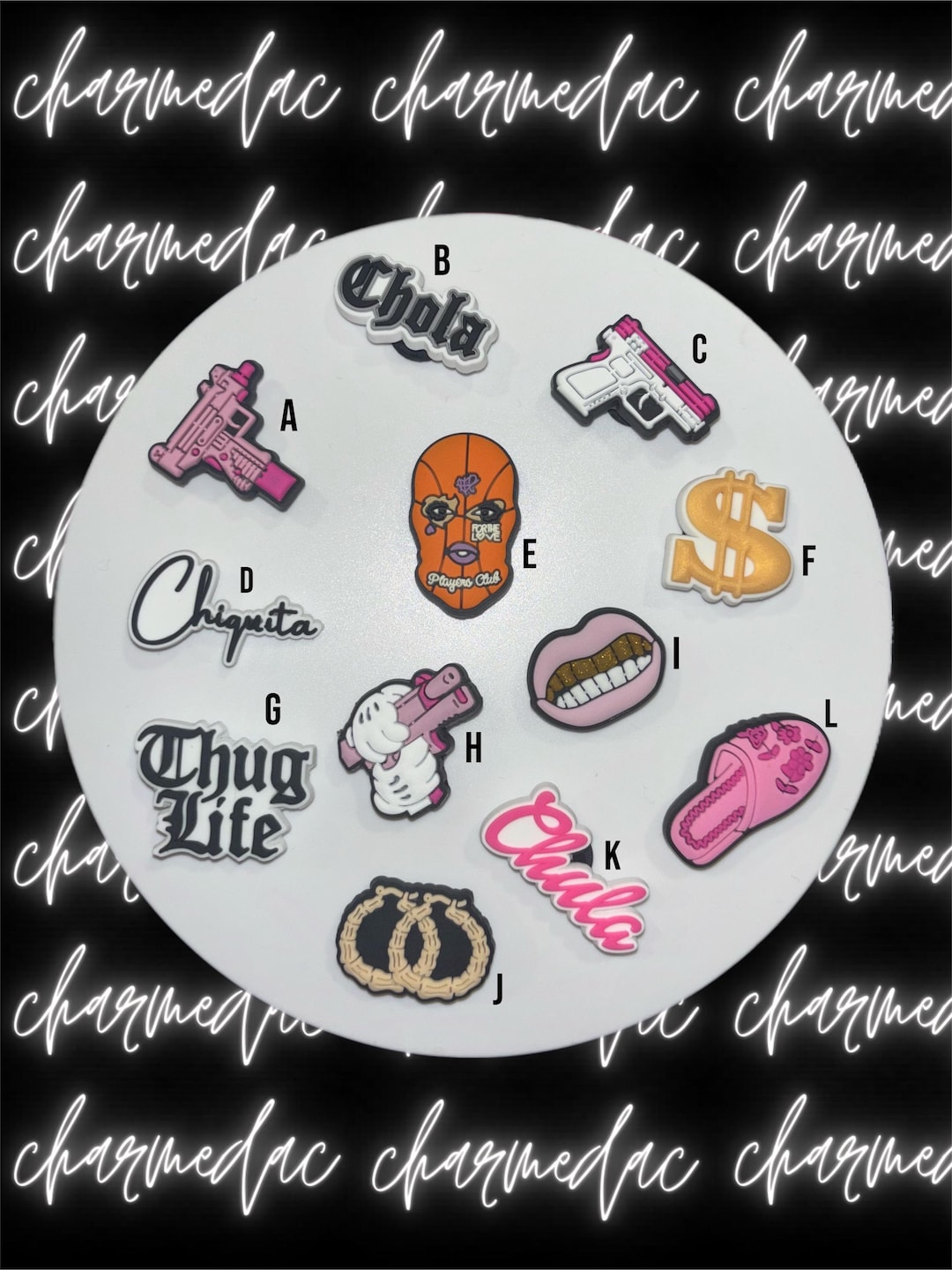 Chula Chola Thug Life Grill Bamboo Earrings Shoe Charms - Etsy