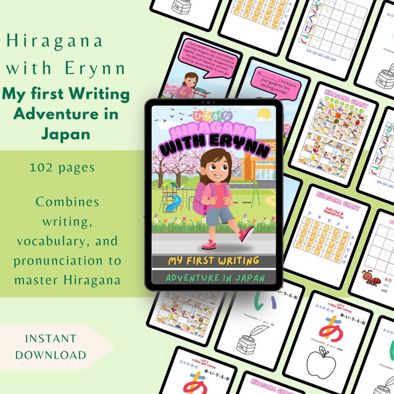 Hiragana With Erin: My First Writing Adventure in Japan - Etsy