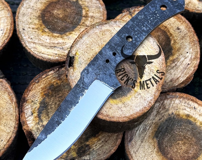 Handmade Carbon Steel Drop Point Blank Blade, 1095 Steel Knives, Blank ...
