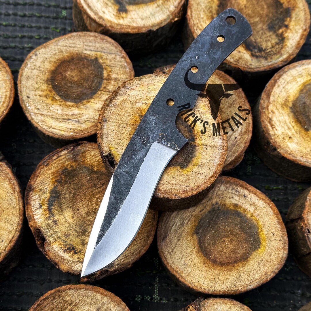 Drop Point 8" HAND FORGED BLANK Blade, Hunting Blank Knife, Camping ...