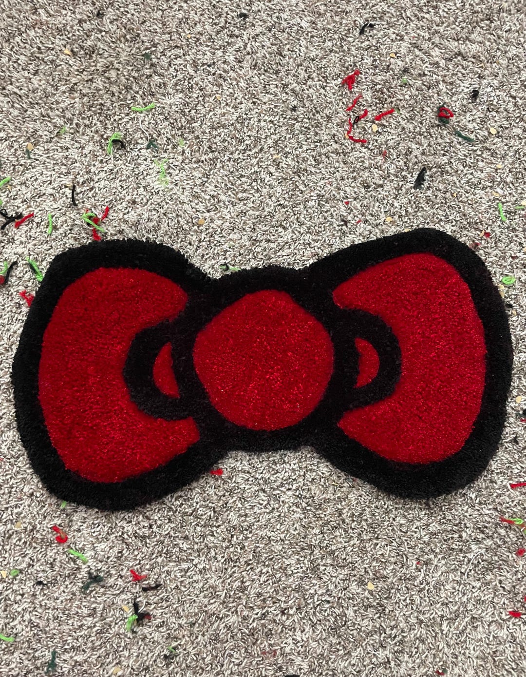 Hello Kitty Bow, Rug, Tufted Rug, Cartoon Rug, Handmade - Etsy
