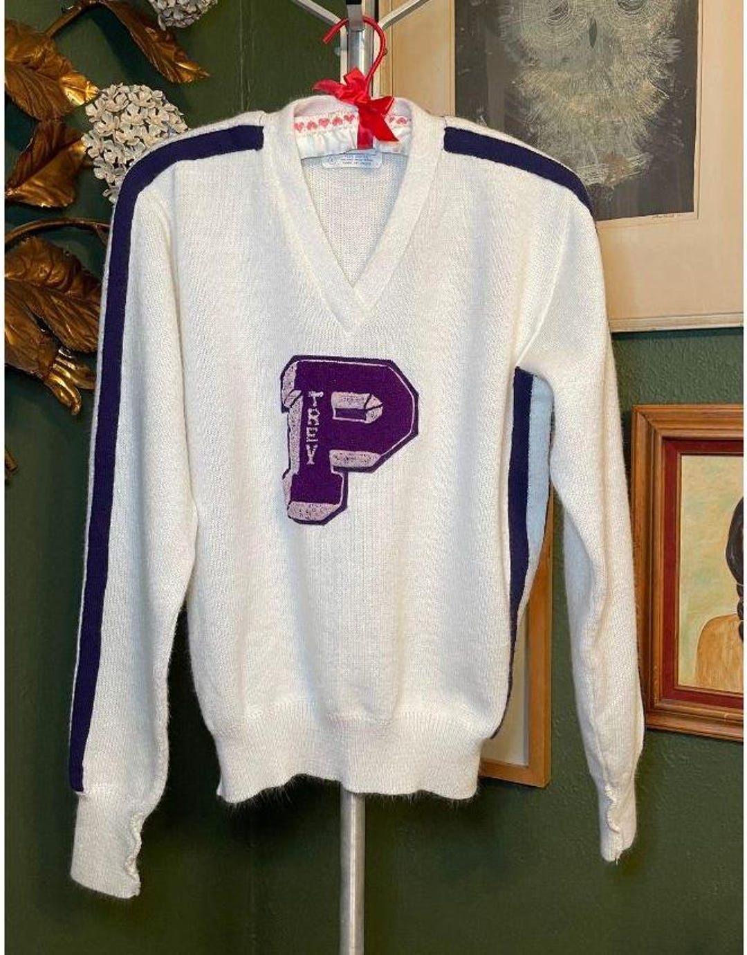 1950's Vintage Varsity Letterman Cheerleader Cheer Sweater. Excellent ...