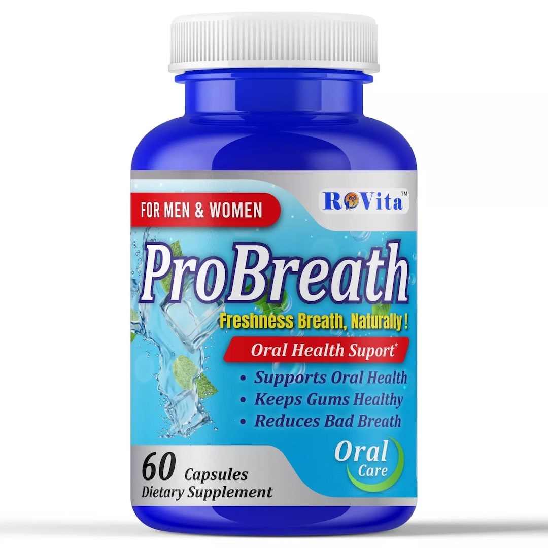 Probreath Oral Probiotic Capsules for Men & Women - Natural Support for ...