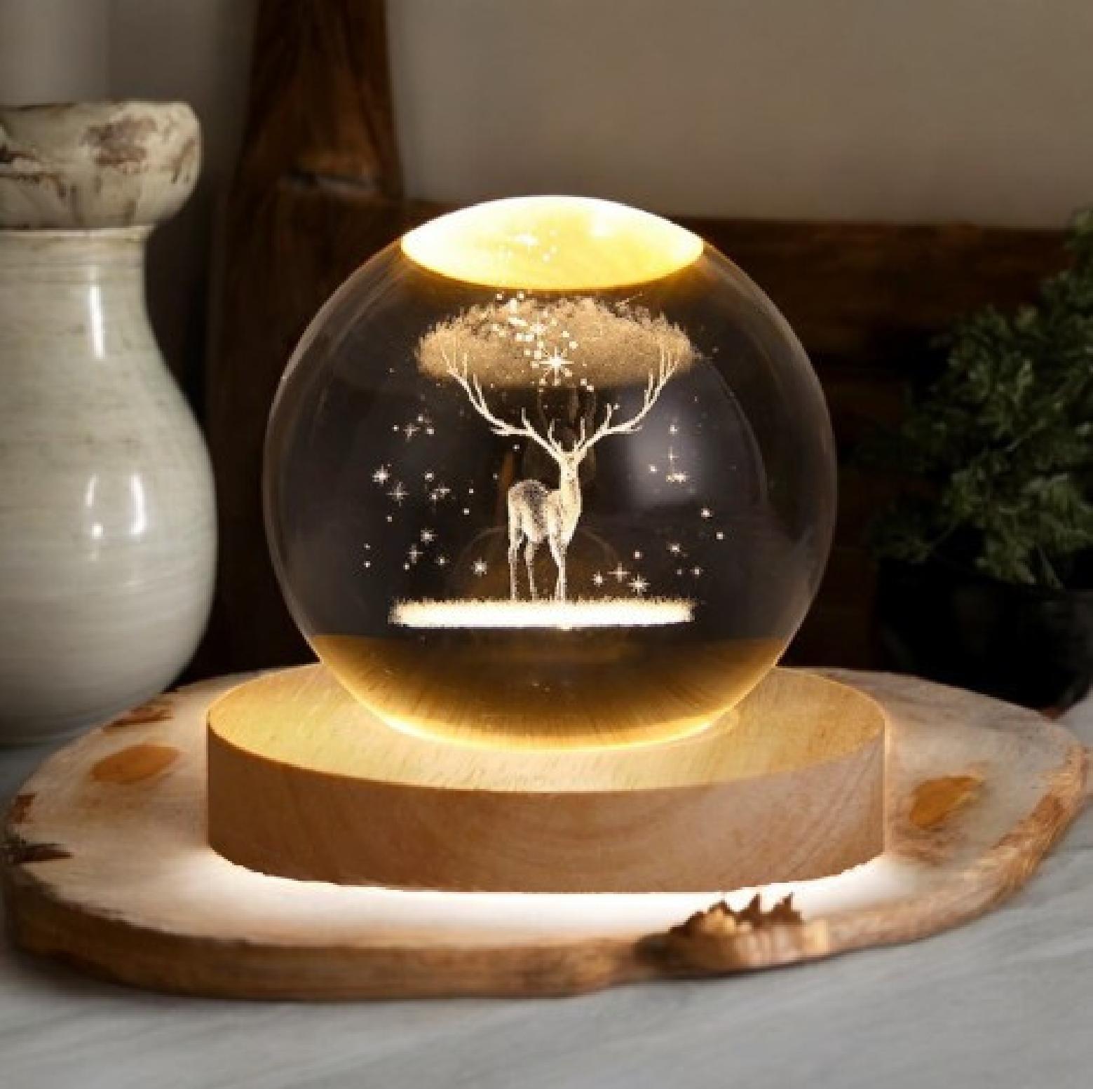 3D Crystal Ball, Sphere Decoration, Home Decor Gift, Crystal Ball Desk ...
