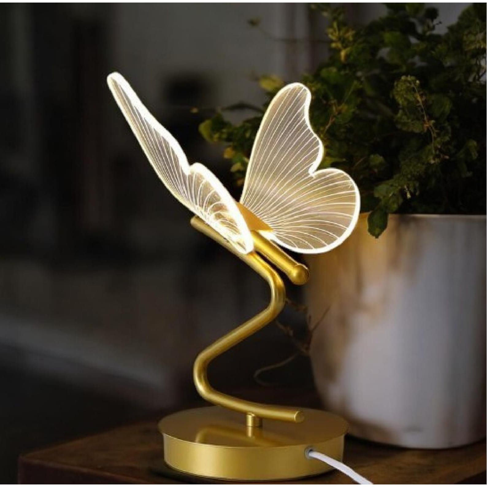 Butterfly LED Table Lamp, Bedside Lamp, Boho Bedroom Decor, Night Light ...