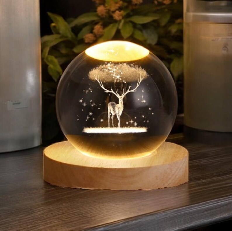 3D Crystal Ball, Sphere Decoration, Home Decor Gift, Crystal Ball Desk ...