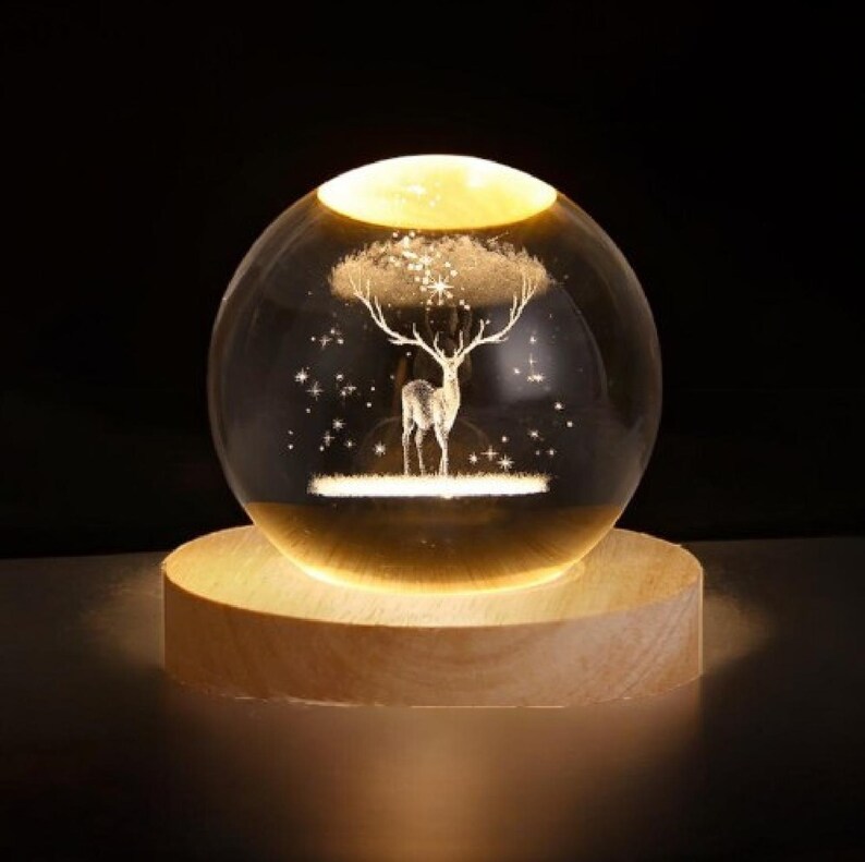 3D Crystal Ball, Sphere Decoration, Home Decor Gift, Crystal Ball Desk ...