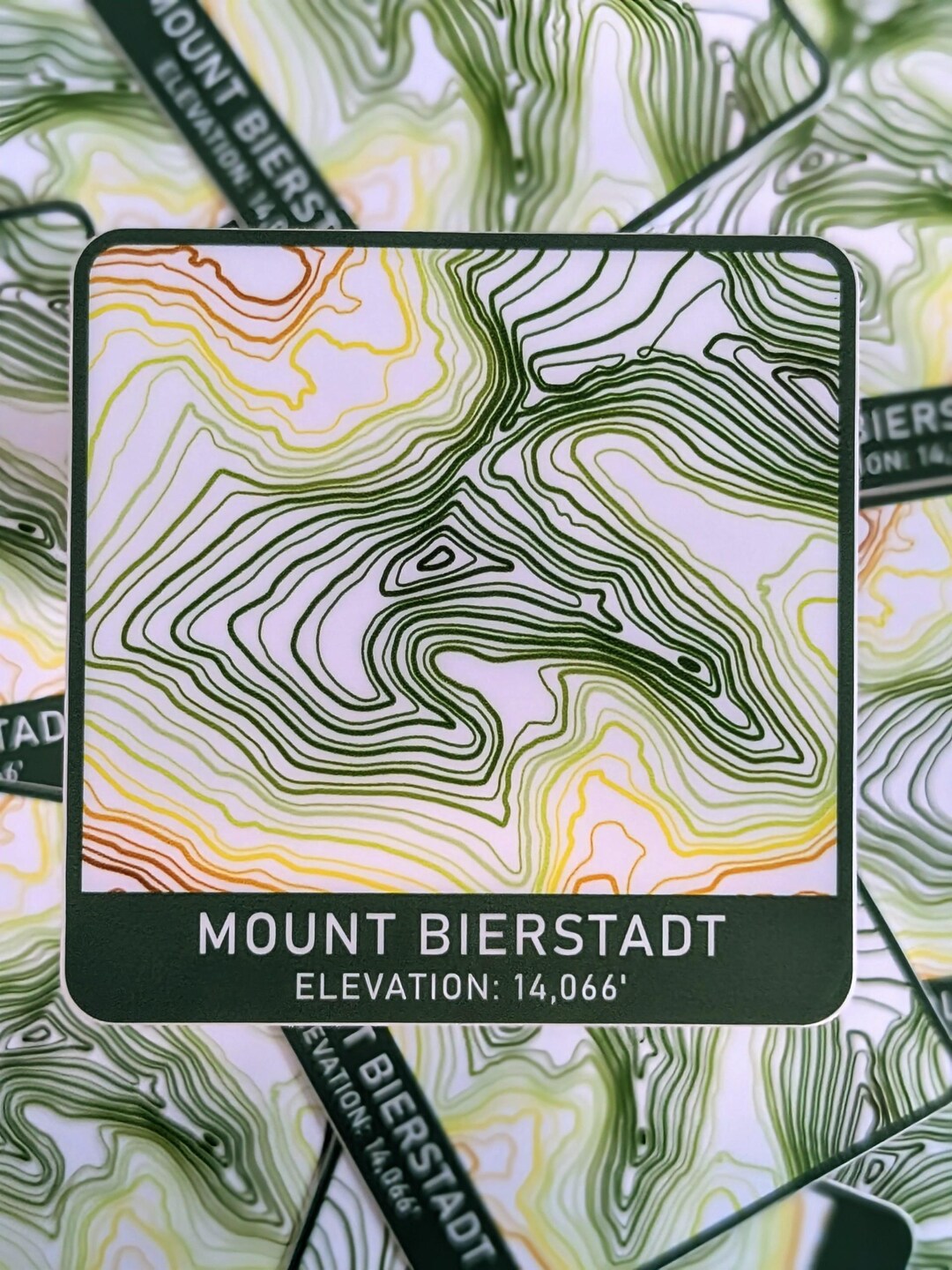 Mount Bierstadt Colorado 14er Sticker, Topo Lines, Contour Lines ...