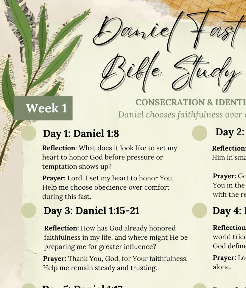 Daniel Fast Bible Study | 21-day Devotional & Prayer Guide | Scripture ...